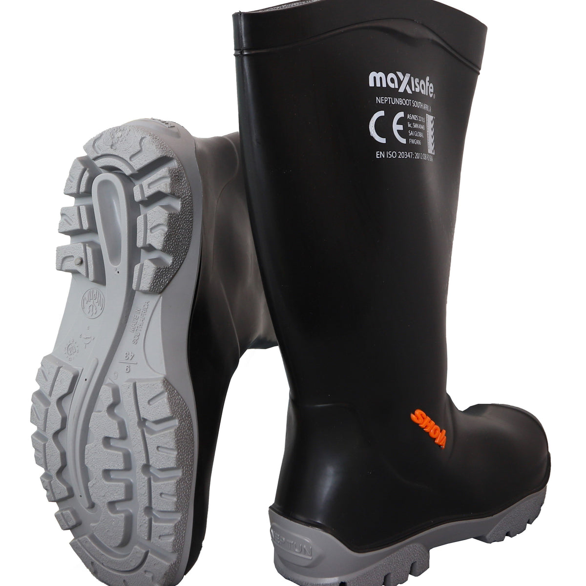 Maxisafe 'Shova' Black Gumboots – Non-Safety PVC Boots | Safety Direct